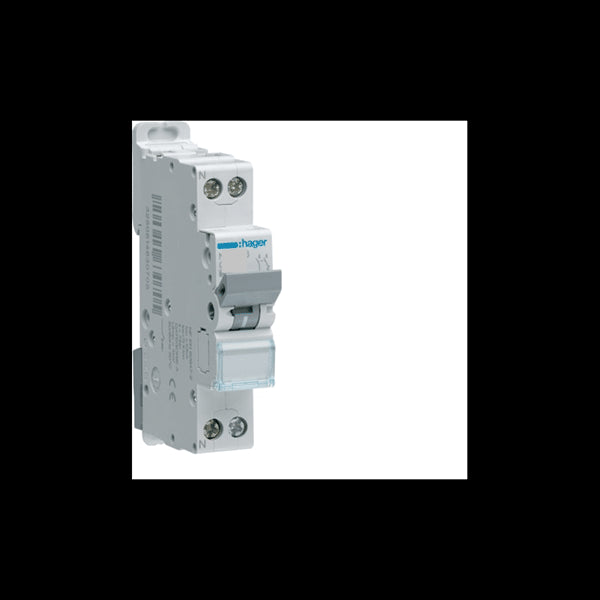 Disjoncteur 1P+N 4.5/6kA courbe C 10A 1 module HAGER MJT710 — Kelelek